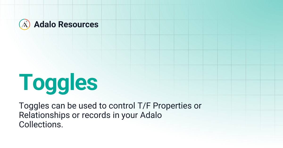 Toggles | Adalo Resources