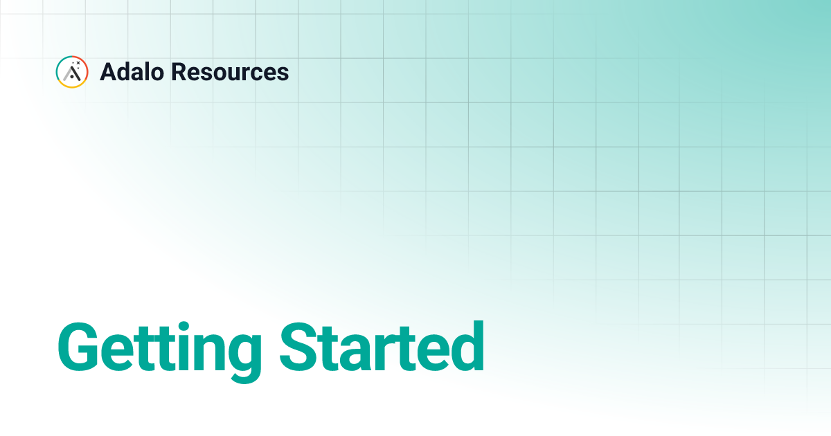 Getting Started Adalo Resources