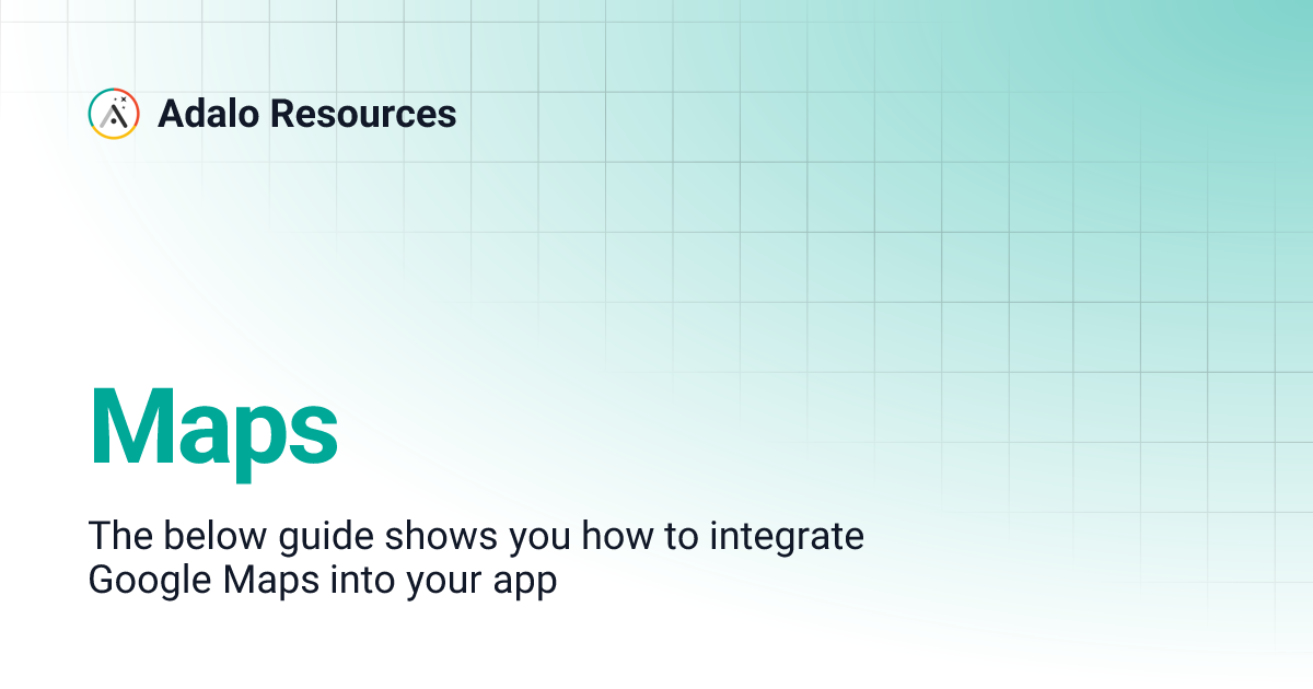 Maps | Adalo Resources