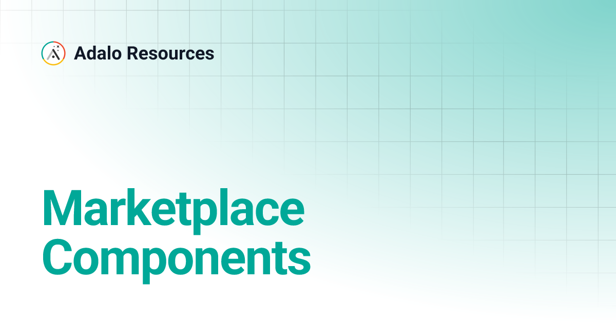 Marketplace Components | Adalo Resources