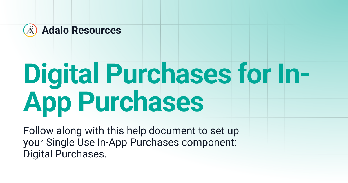 Digital Purchases for In-App Purchases | Adalo Resources