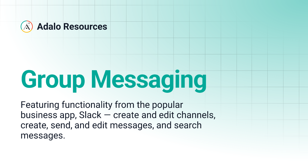 Group Messaging | Adalo Resources