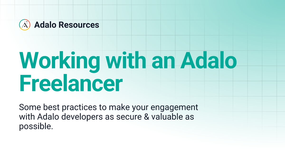 Working with an Adalo Freelancer | Adalo Resources