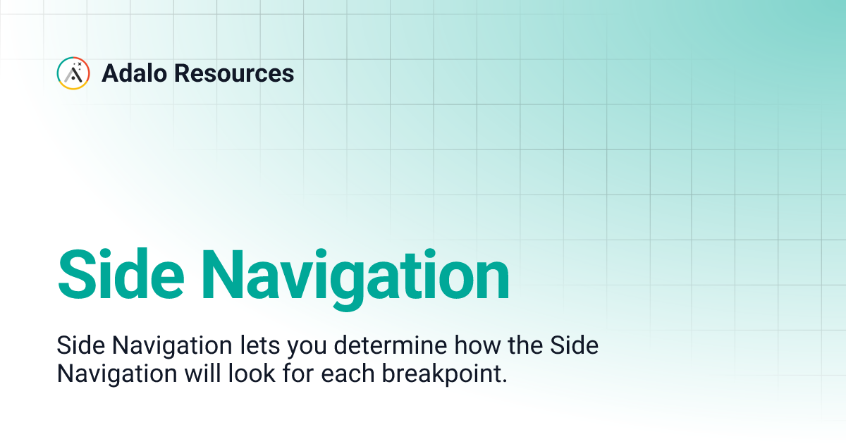 Side Navigation | Adalo Resources