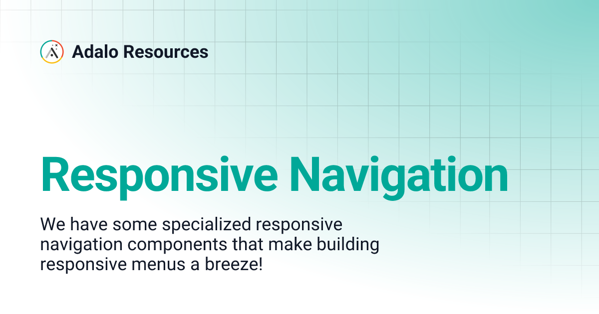Responsive Navigation | Adalo Resources