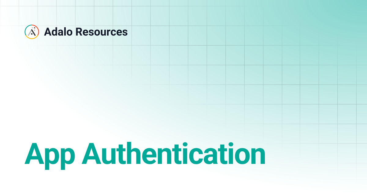 App Authentication | Adalo Resources