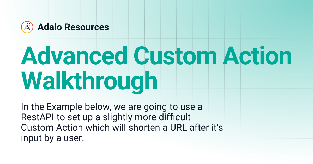 Advanced Custom Action Walkthrough | Adalo Resources