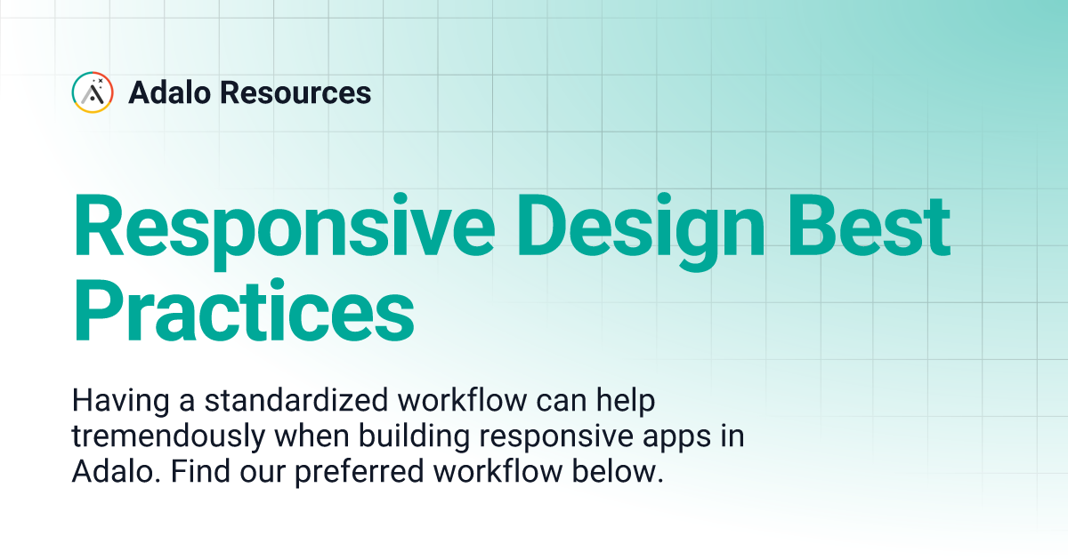 Responsive Design Best Practices | Adalo Resources