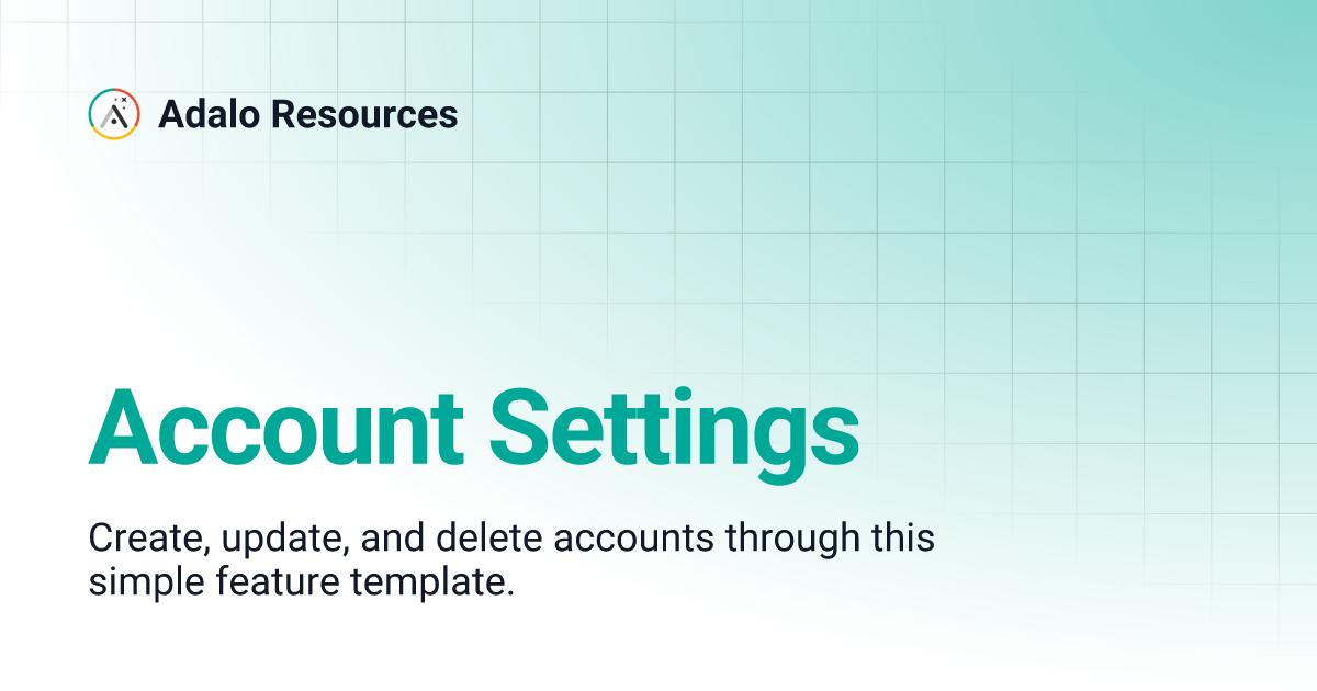 Account Settings | Adalo Resources