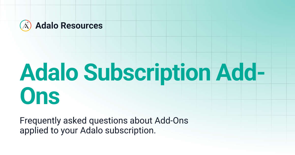 Adalo Subscription Add-Ons | Adalo Resources