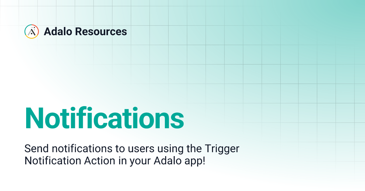 Notifications | Adalo Resources