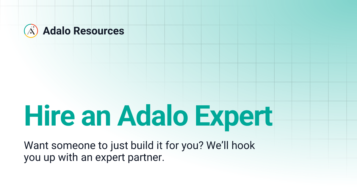 Hire an Adalo Expert | Adalo Resources