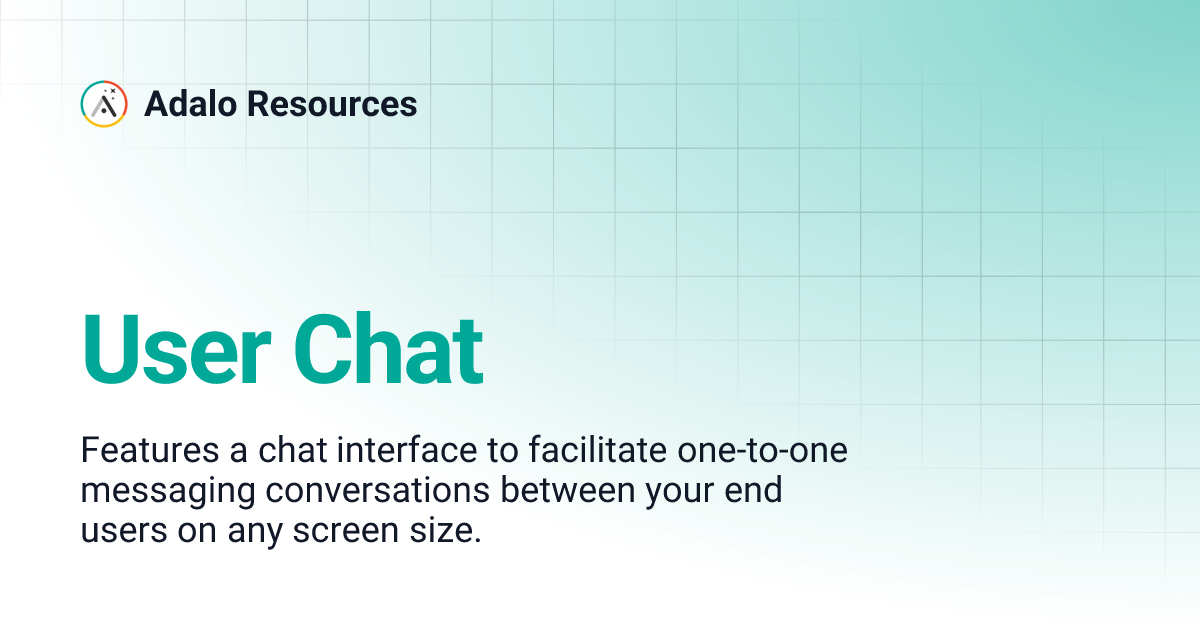 User Chat | Adalo Resources