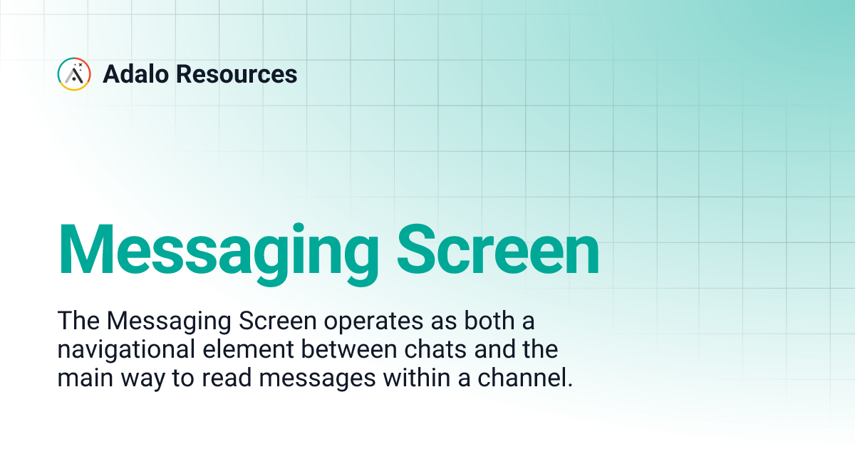 Messaging Screen | Adalo Resources